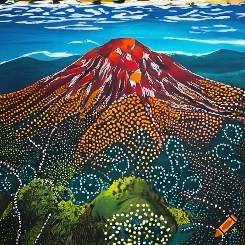 Aboriginal art of mount ninderry on sunshine coast on Craiyon