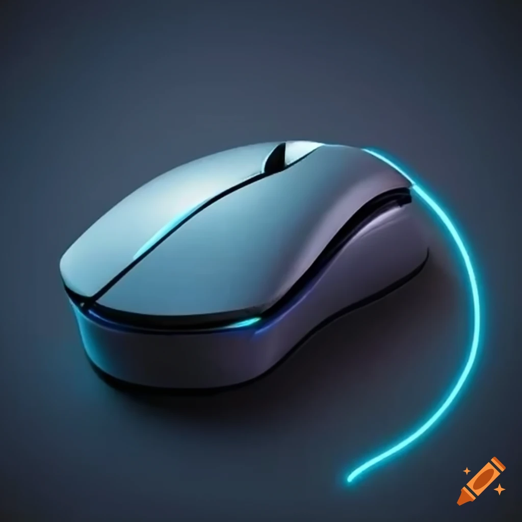 Futuristic computer mouse being clicked on Craiyon