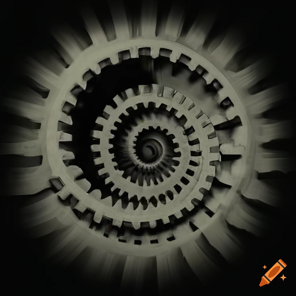 A stone gear icon made of stone on a stone background on Craiyon