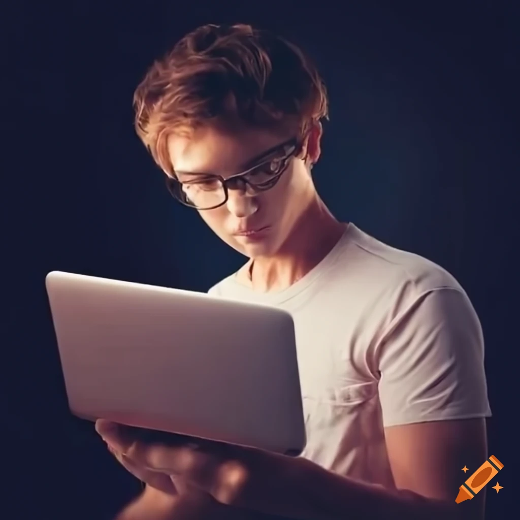 Man using a macbook