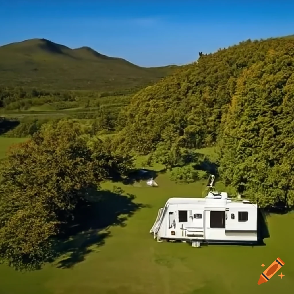 Caravan site with pool