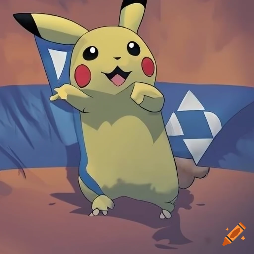 Pokemon israel game cover with flag design on Craiyon