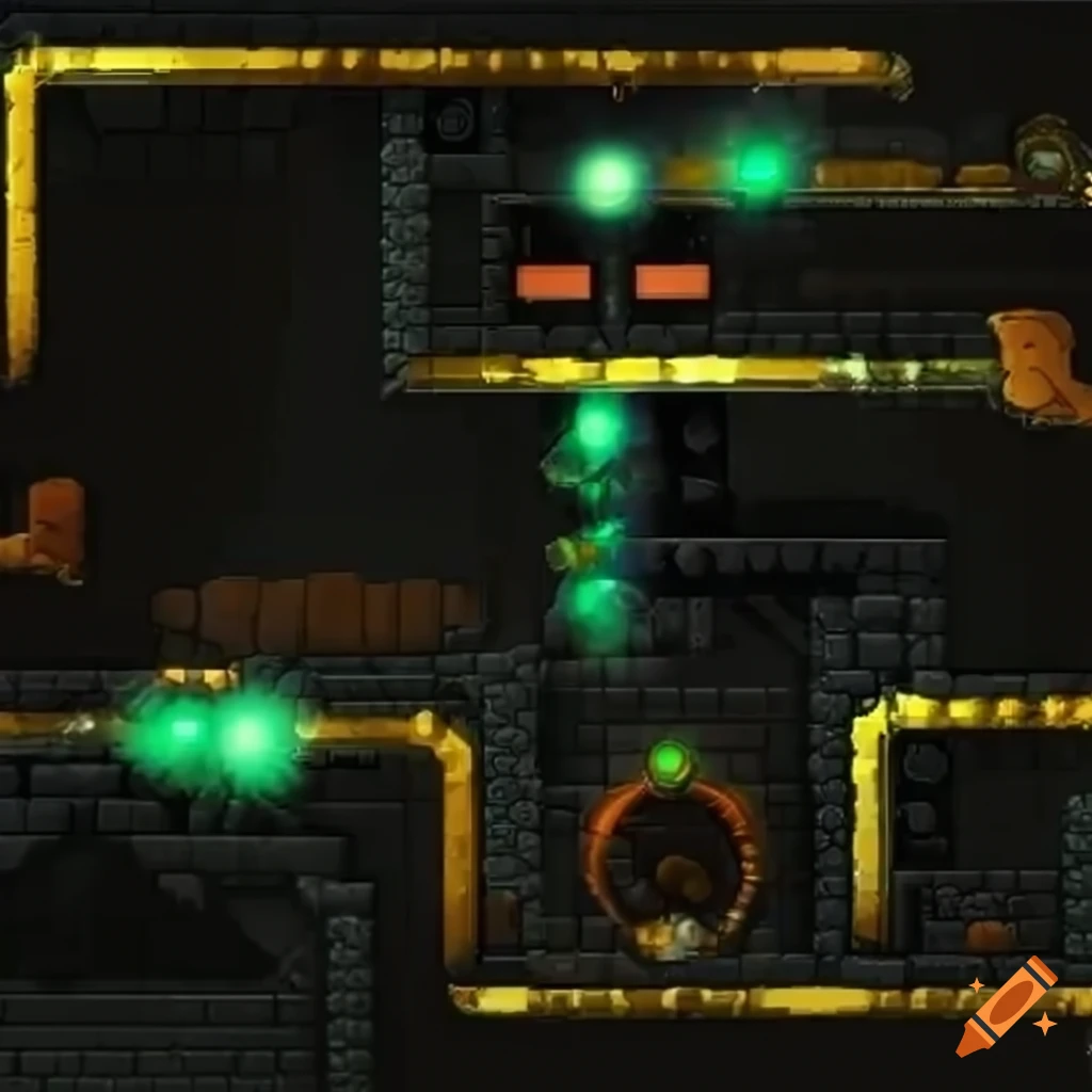 Map of a metroid-like 2d platformer game on Craiyon