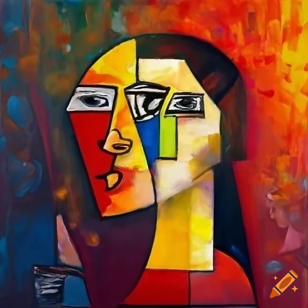 Obra de arte abstracta en estilo cubista on Craiyon