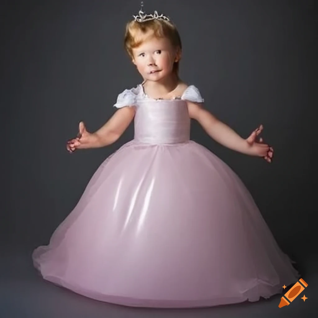 Little princess in a puffy dress on Craiyon