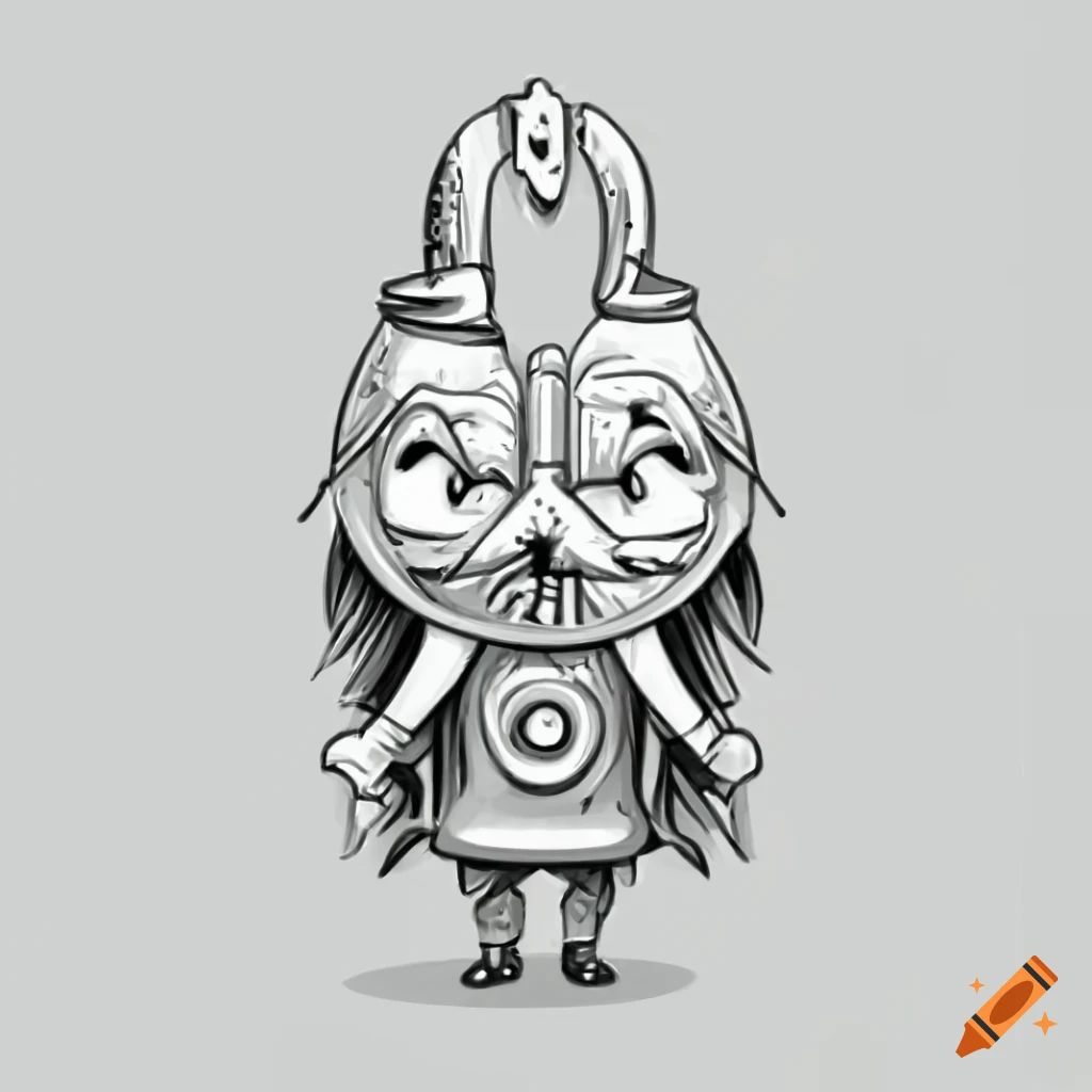 Detailed cartoon character with unique style