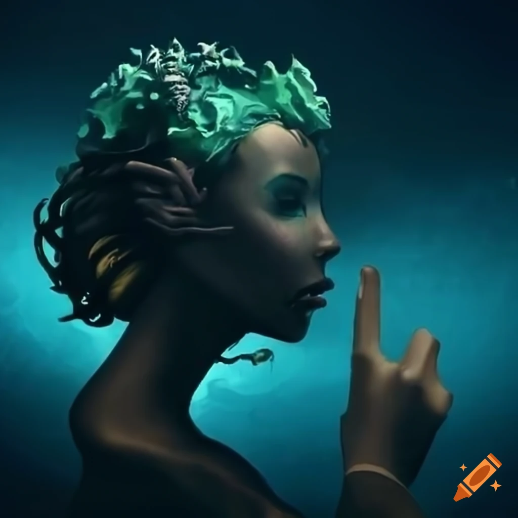 In a hyper-realistic scientific portrait, the captivating allure of ...