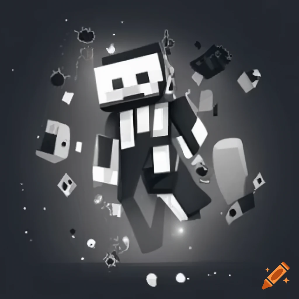 Illustration representing minecraft whitelisting on Craiyon