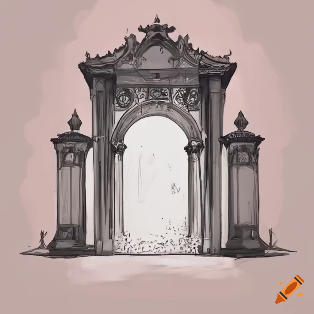 Aesthetic concept art of an elegant gate on Craiyon