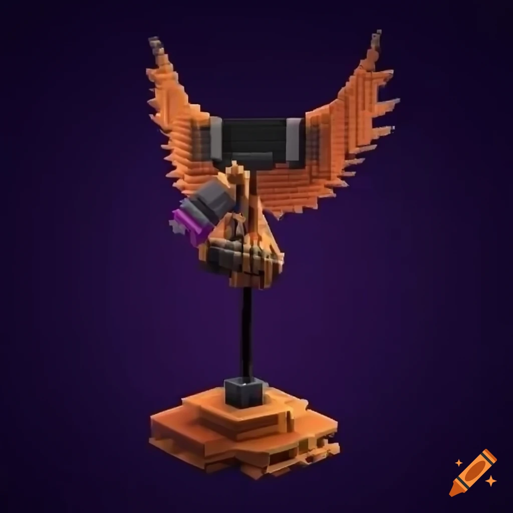 Scottish style crest with monro dread eagle for minecraft server on Craiyon