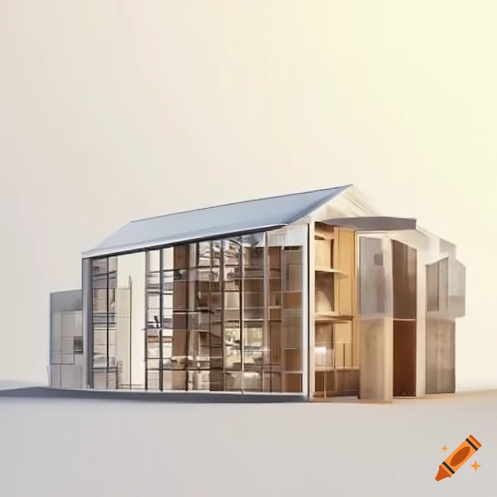 Architectural model with beautiful curves on Craiyon