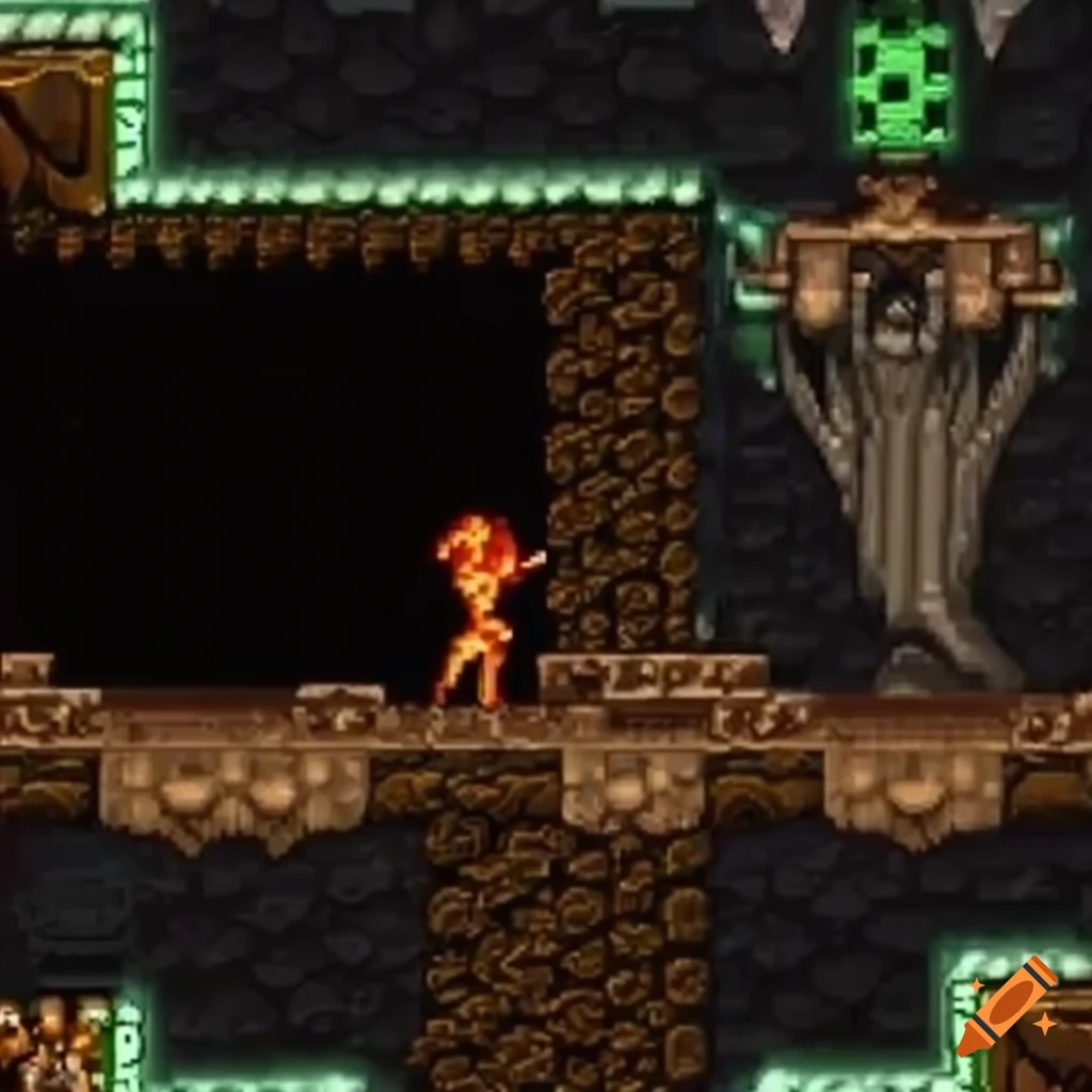 Screenshot of a 2d sidescroller metroid game on Craiyon