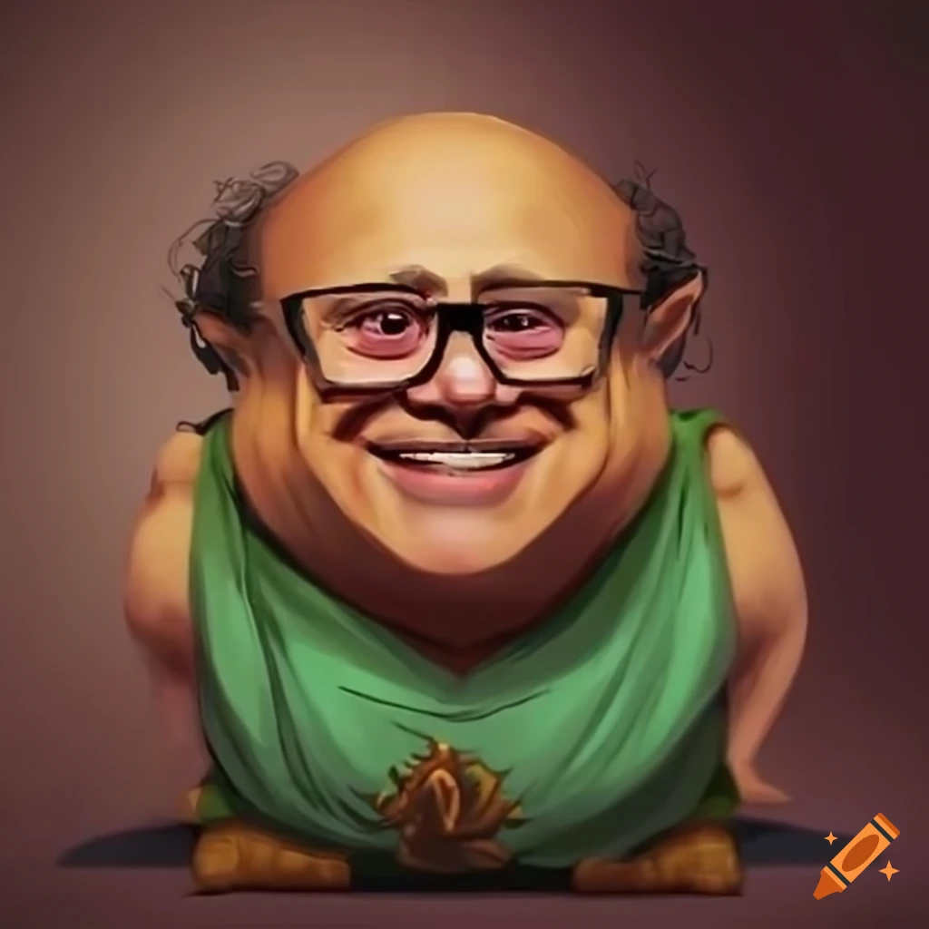 Image of Danny DeVito in Zelda cosplay on Craiyon