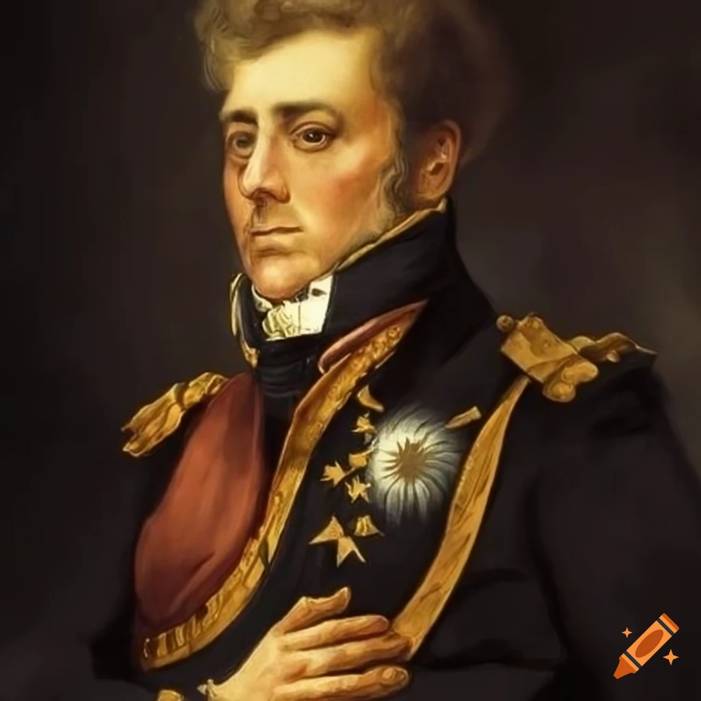 Portrait of a worried british naval captain