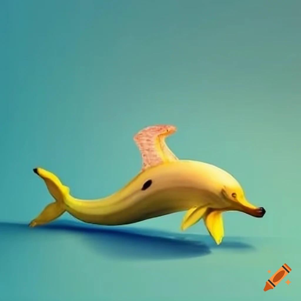 Banana shaped like a dolphin on Craiyon