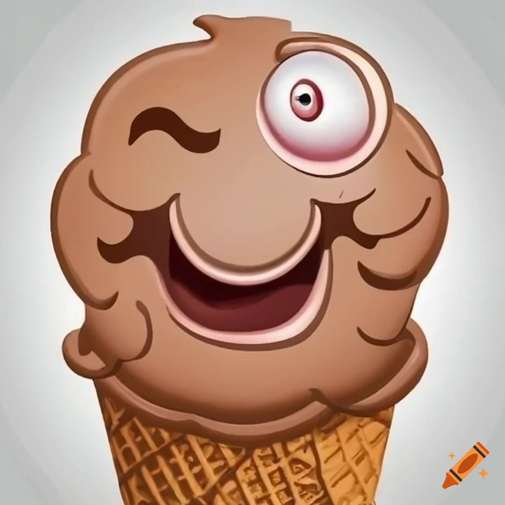 Smiling cartoon chocobar ice cream