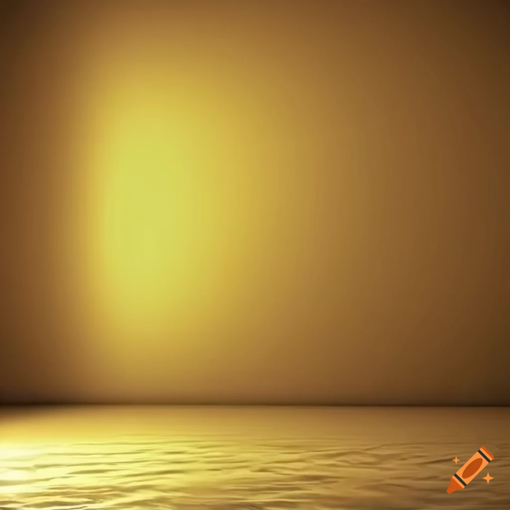 Luxurious and minimalist empty gold room