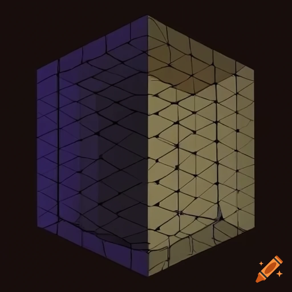 See through necker cube illusion