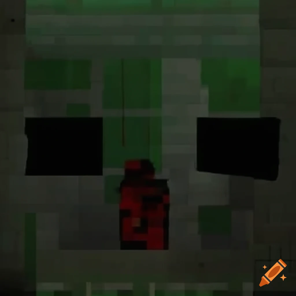 Funny gaming encounter with a creeper on Craiyon