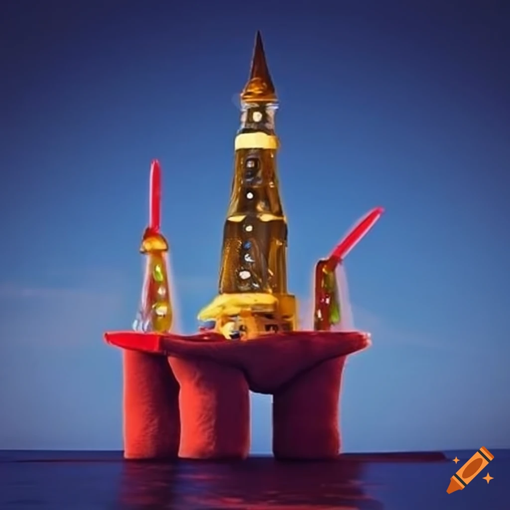 Plush toy shaped like an oil rig on Craiyon