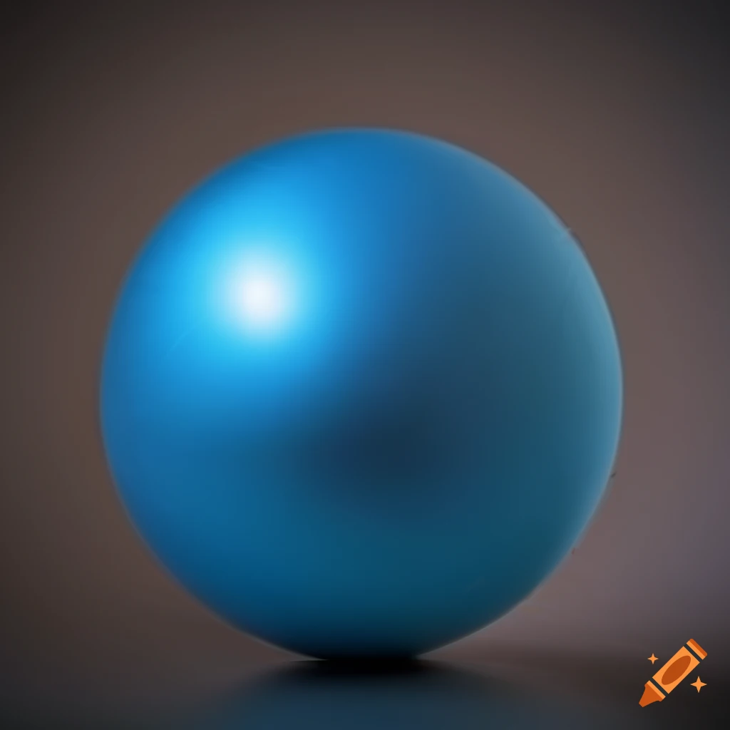 Blue metal sphere on dark background on Craiyon
