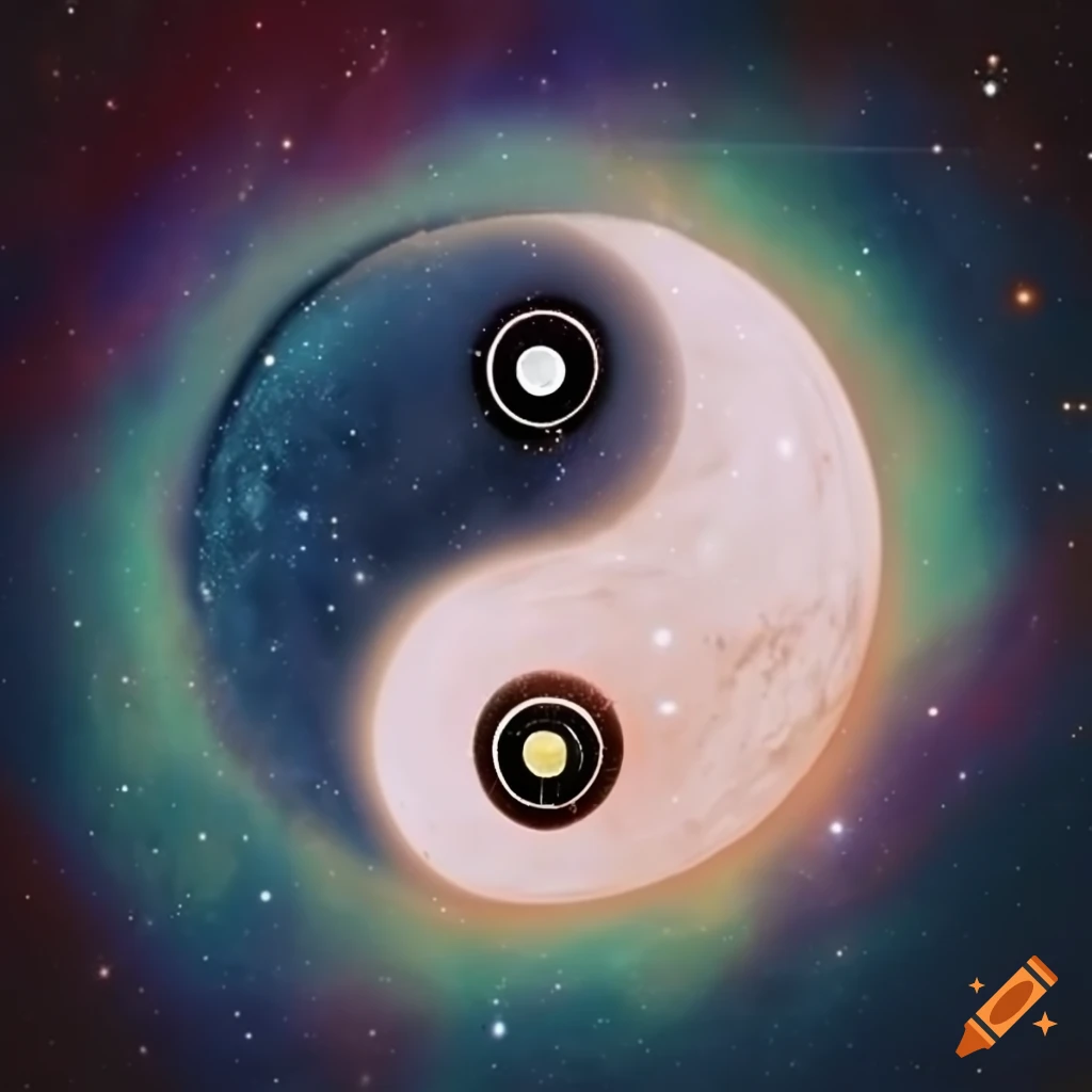 Image of the yin and yang galaxy on Craiyon