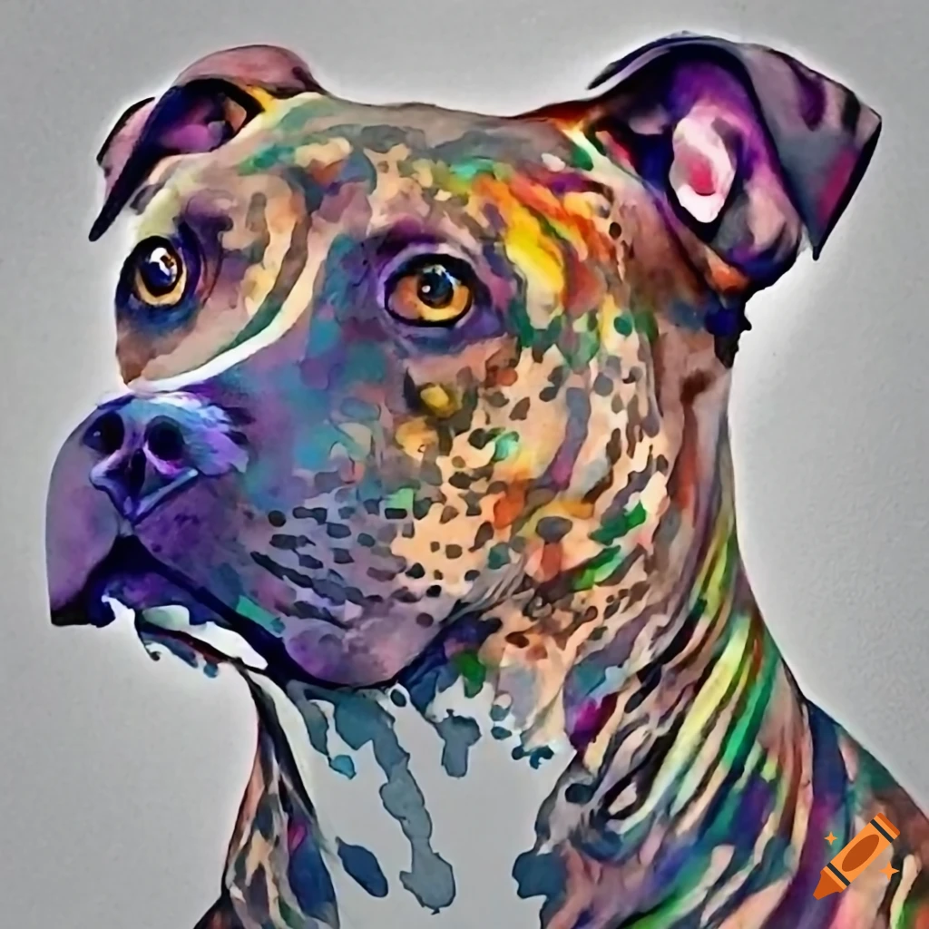 Image of a brindle staffordshire terrier on Craiyon