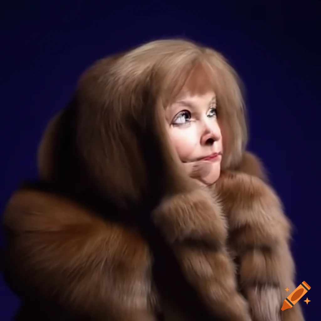 Artistic vignette of a person with furs contemplating a utopian future