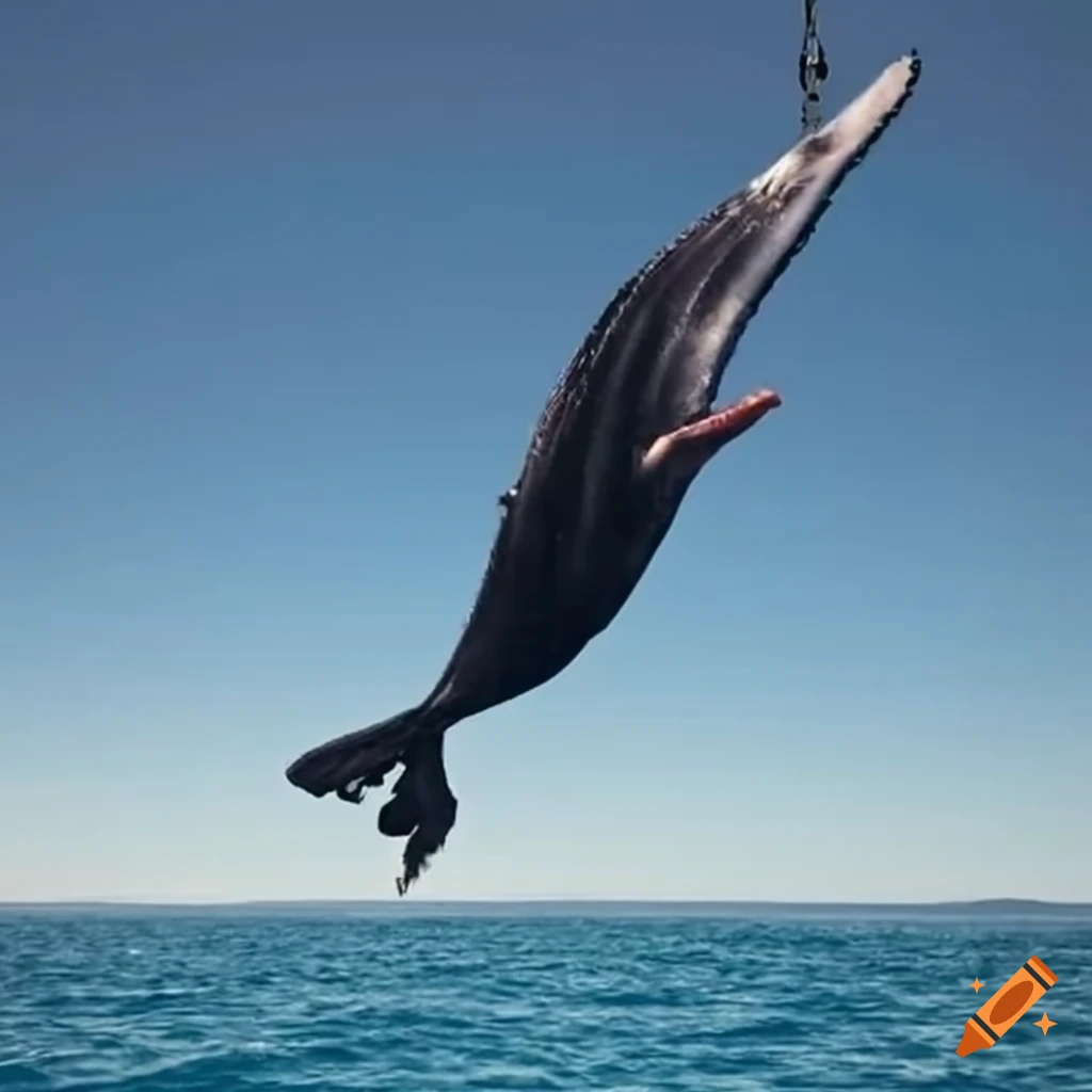 Image of a whale bungee jumping on Craiyon