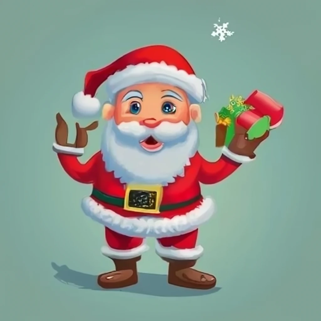 Cute cartoon santa claus for kids on Craiyon