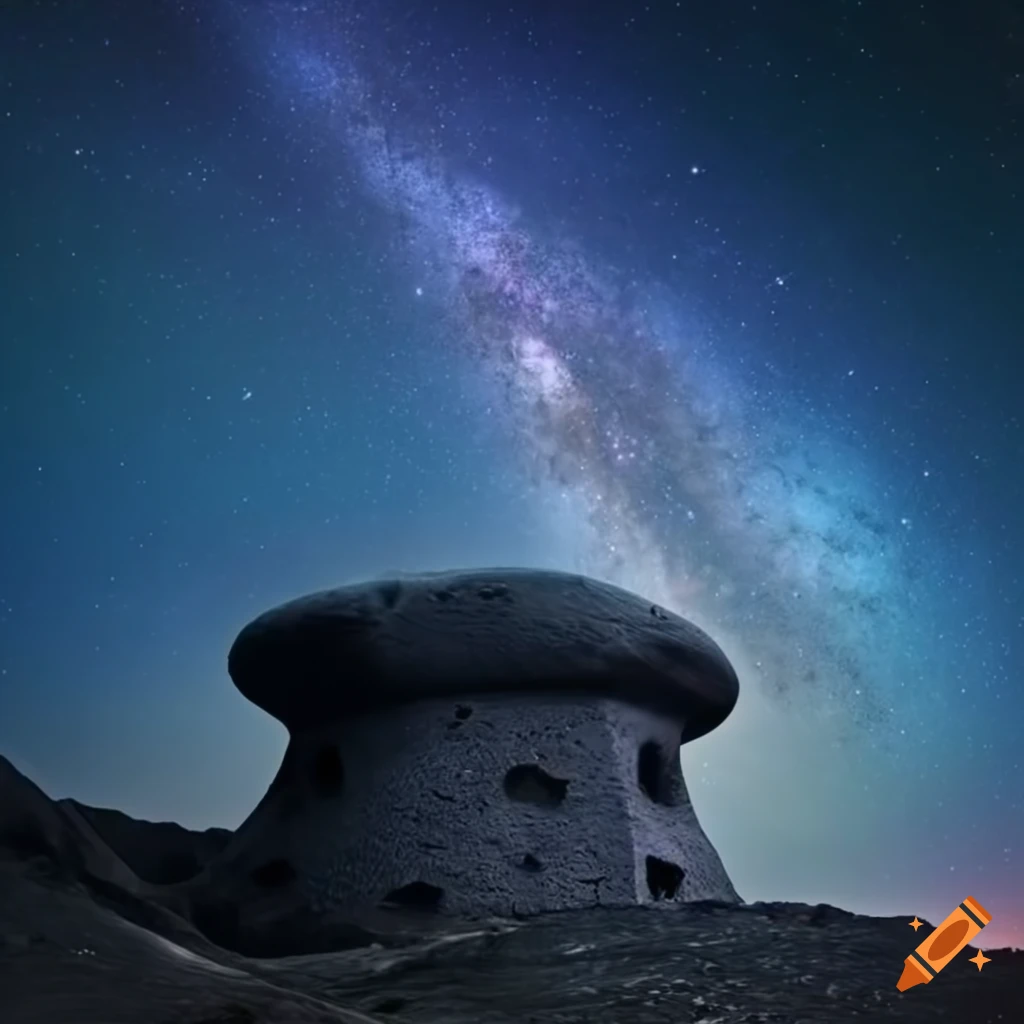 Gabbro towers with milky way and planets in the background on Craiyon