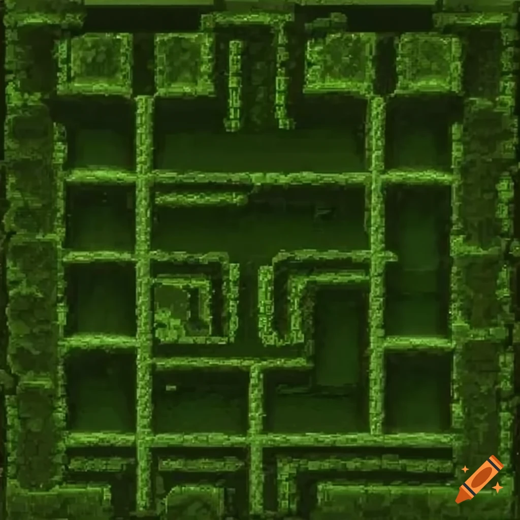 Graph paper dnd dungeon maze on Craiyon