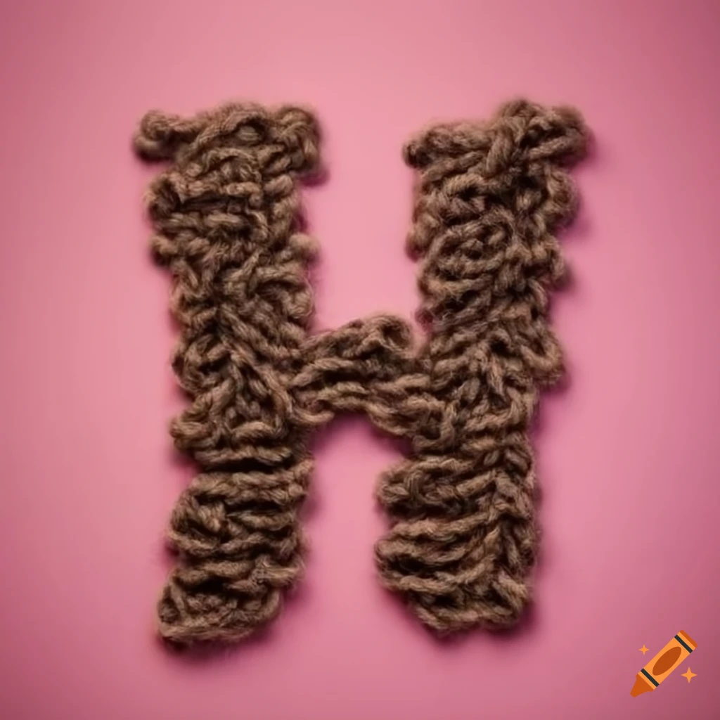 Craft of letter w made of wool on Craiyon