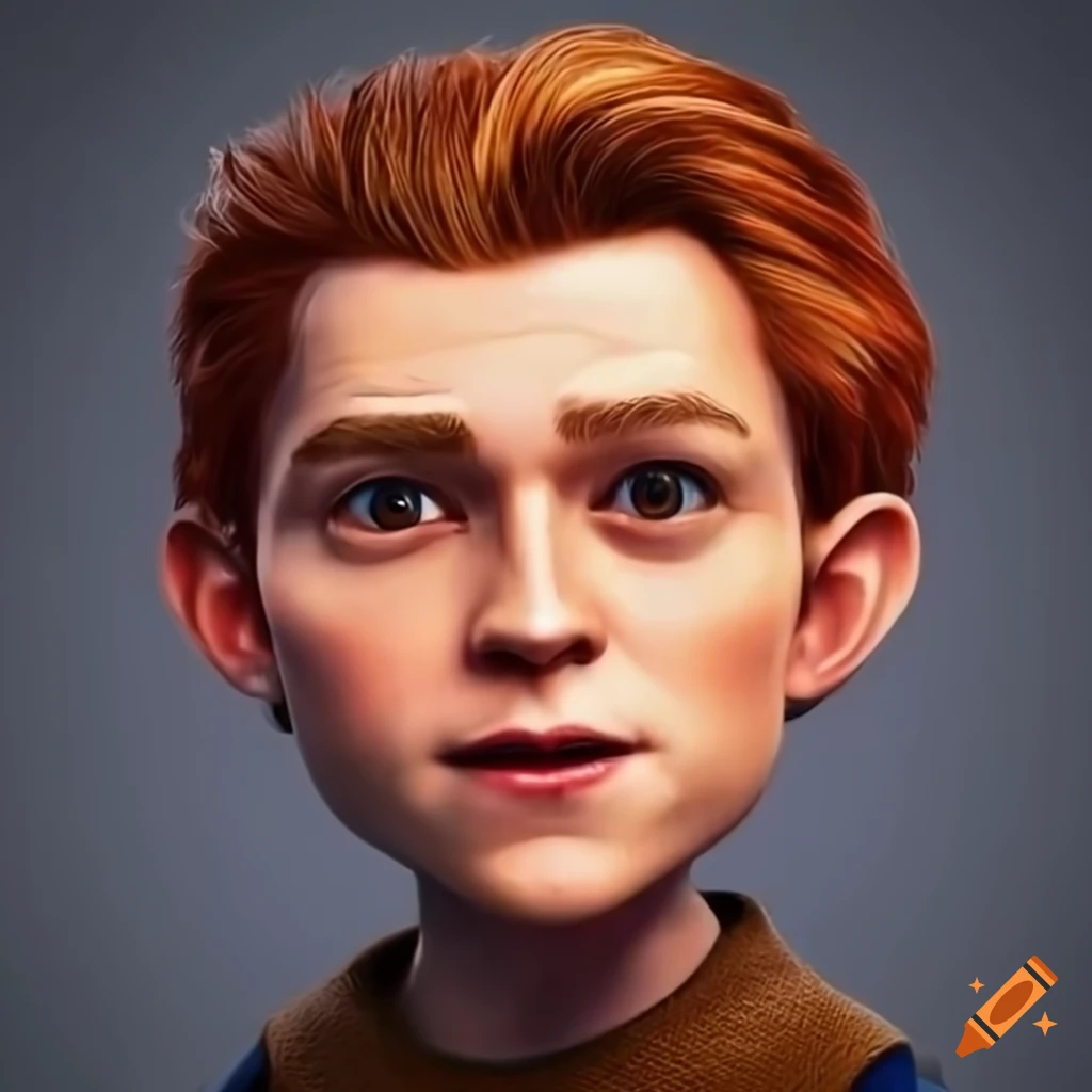 Portrait of a gnome with copper hair on Craiyon