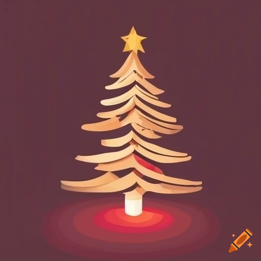 Vector illustration of a stylized christmas tree