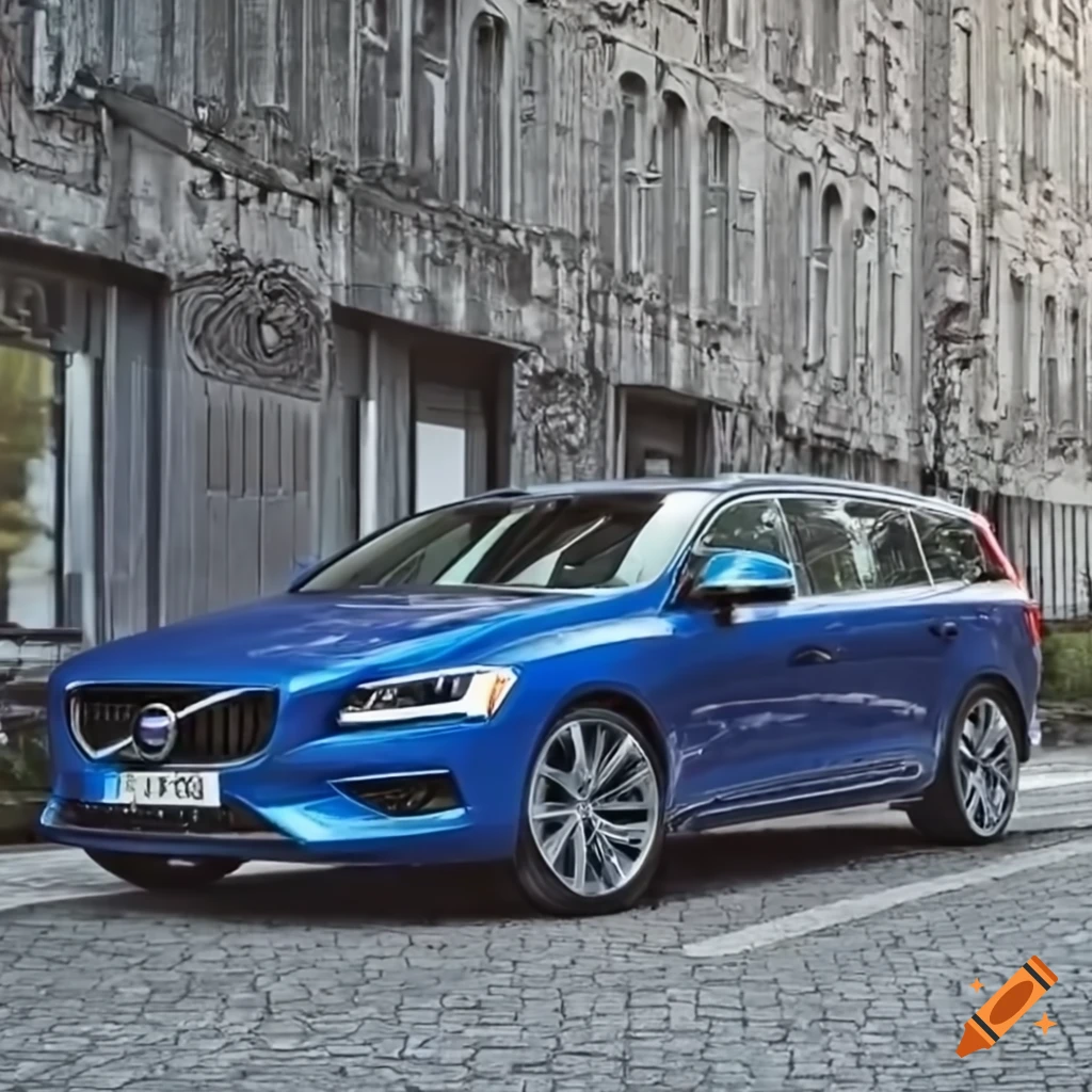Ultra hd image of a volvo v60 in rebel blue