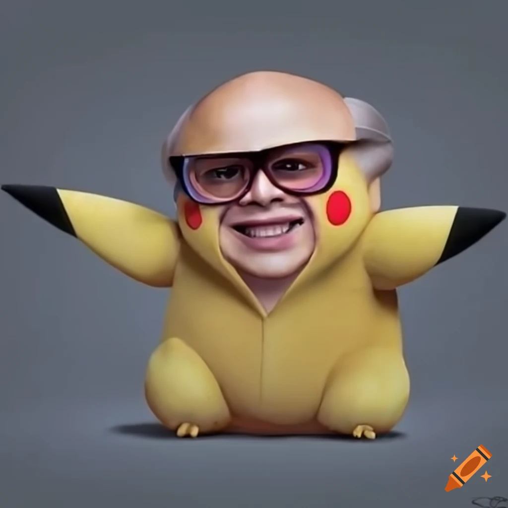 Danny devito dressed as pikachu on Craiyon