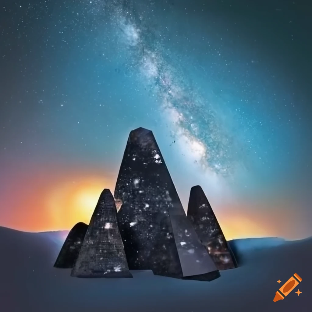 Gabbro towers with milky way and planets in the background on Craiyon