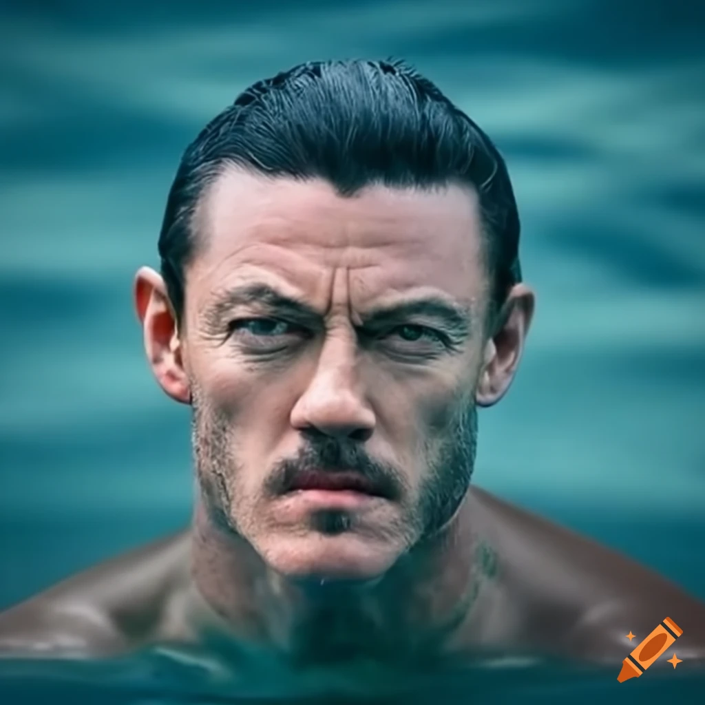 Luke evans as sub-mariner underwater
