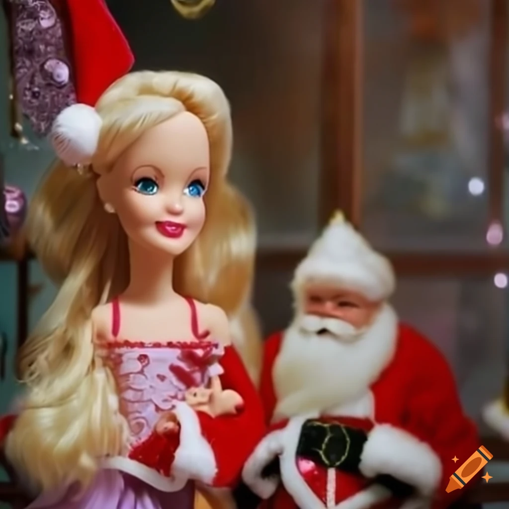 Alice in wonderland, santa claus, and barbie characters