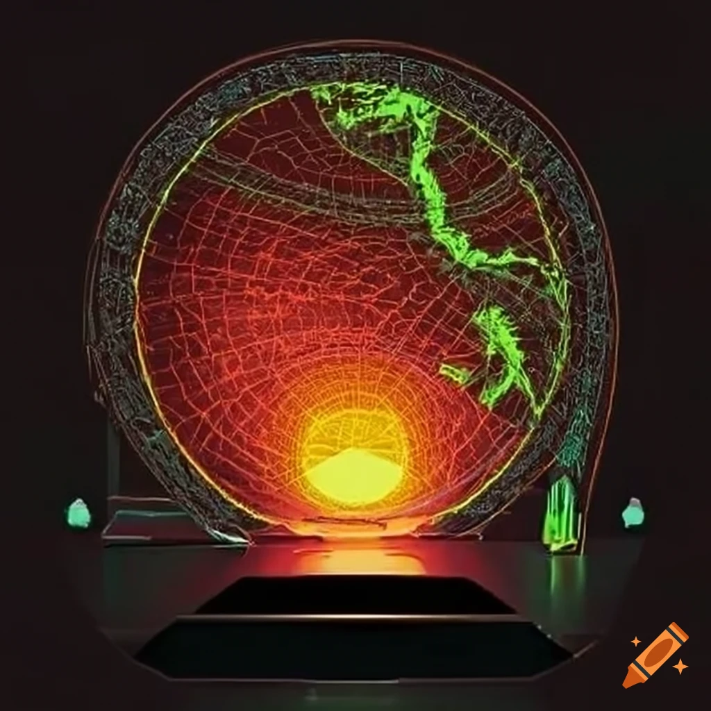 Steampunk radar display drawing
