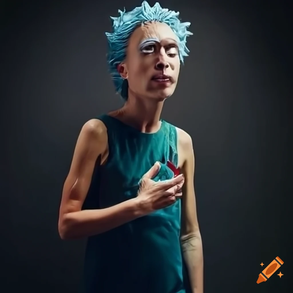 Realistic depiction of rick and morty characters