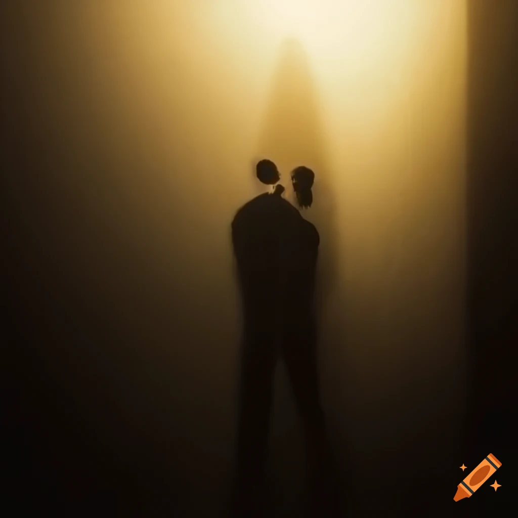 Mysterious man in shadow with a landscape backdrop on Craiyon