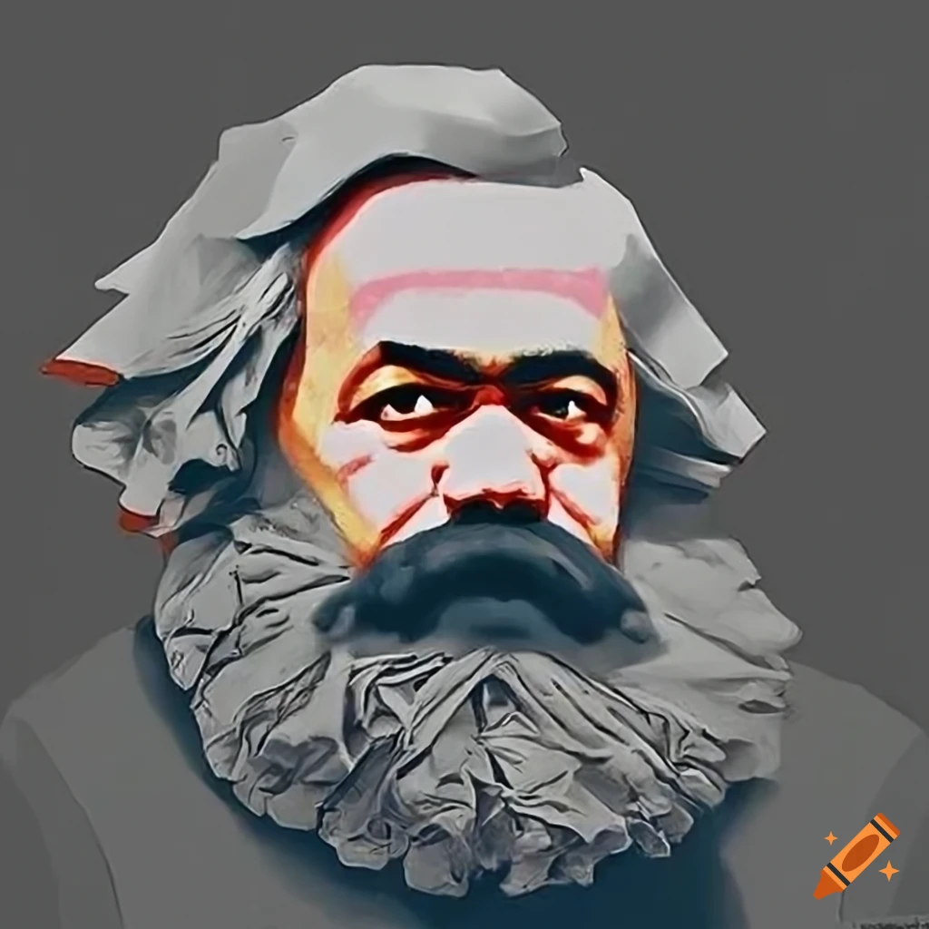 Portrait of karl marx on Craiyon
