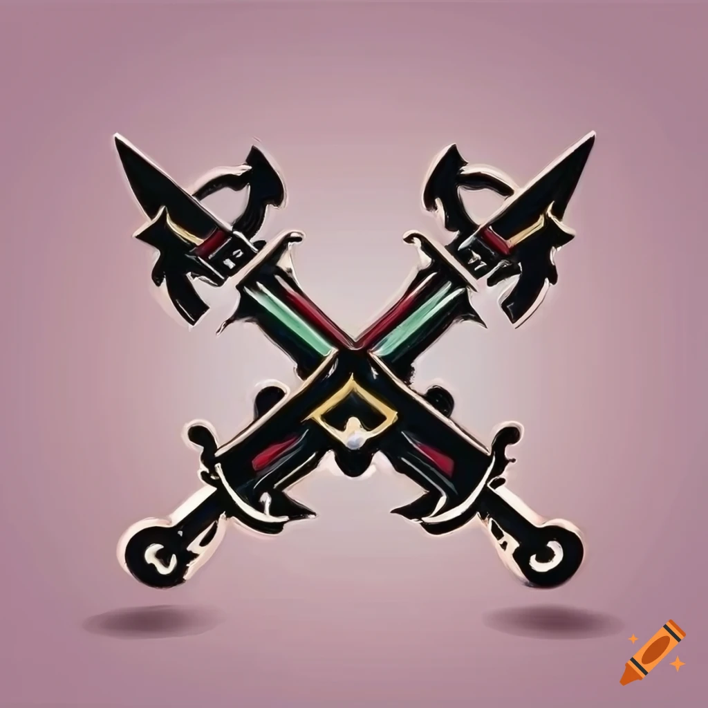 Modern logo of two crossed swords