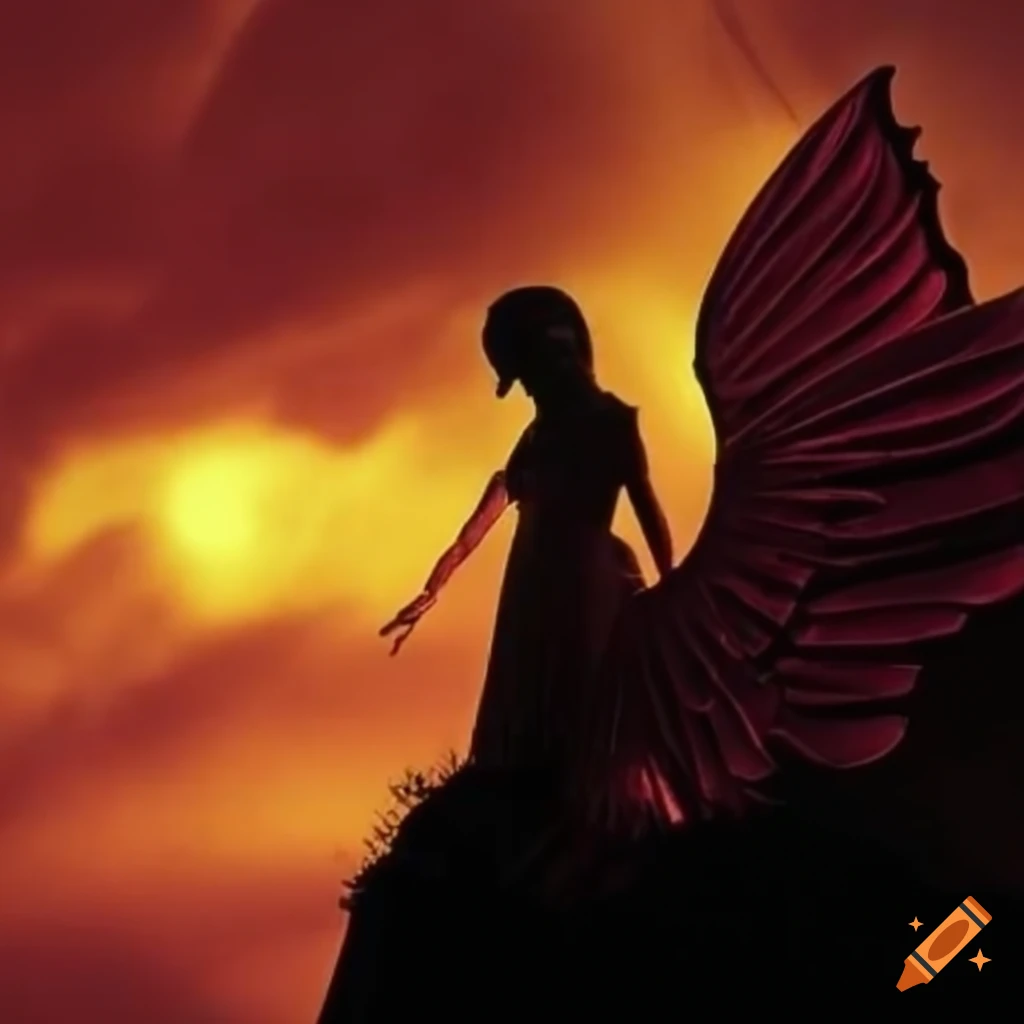 Artwork featuring angel wings on Craiyon