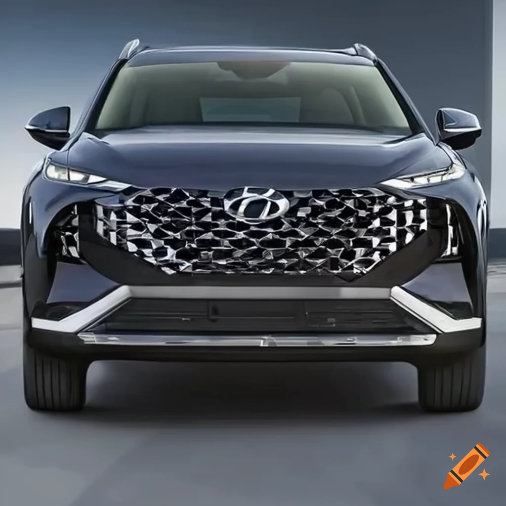 Front view of 2023 hyundai santa fe facelift