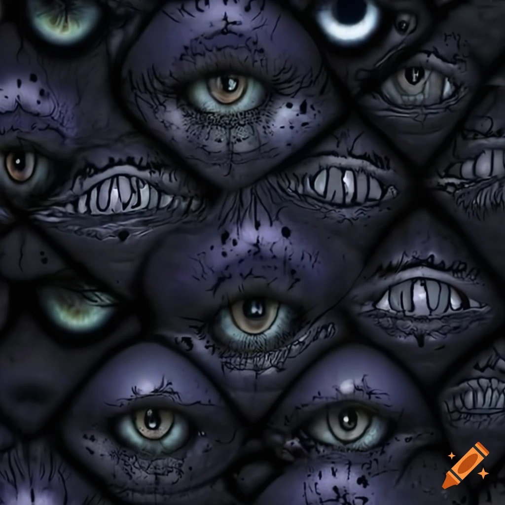 Creepy eyes staring from the darkness