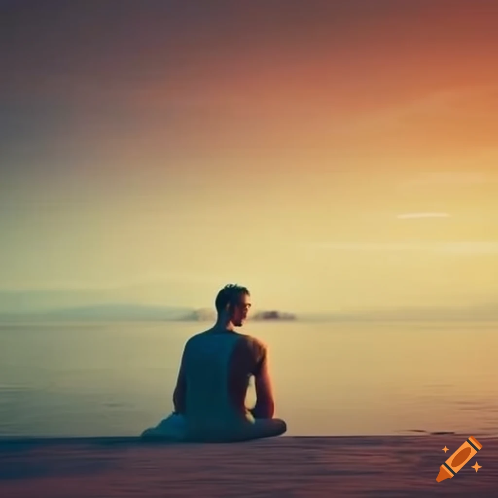 Conceptual image of a person reflecting on life