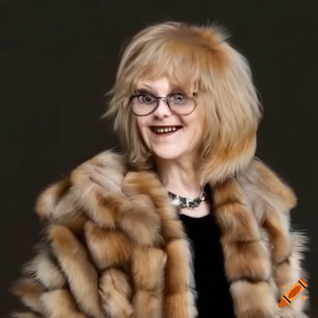 Artistic vignette of a person with furs contemplating a utopian future ...